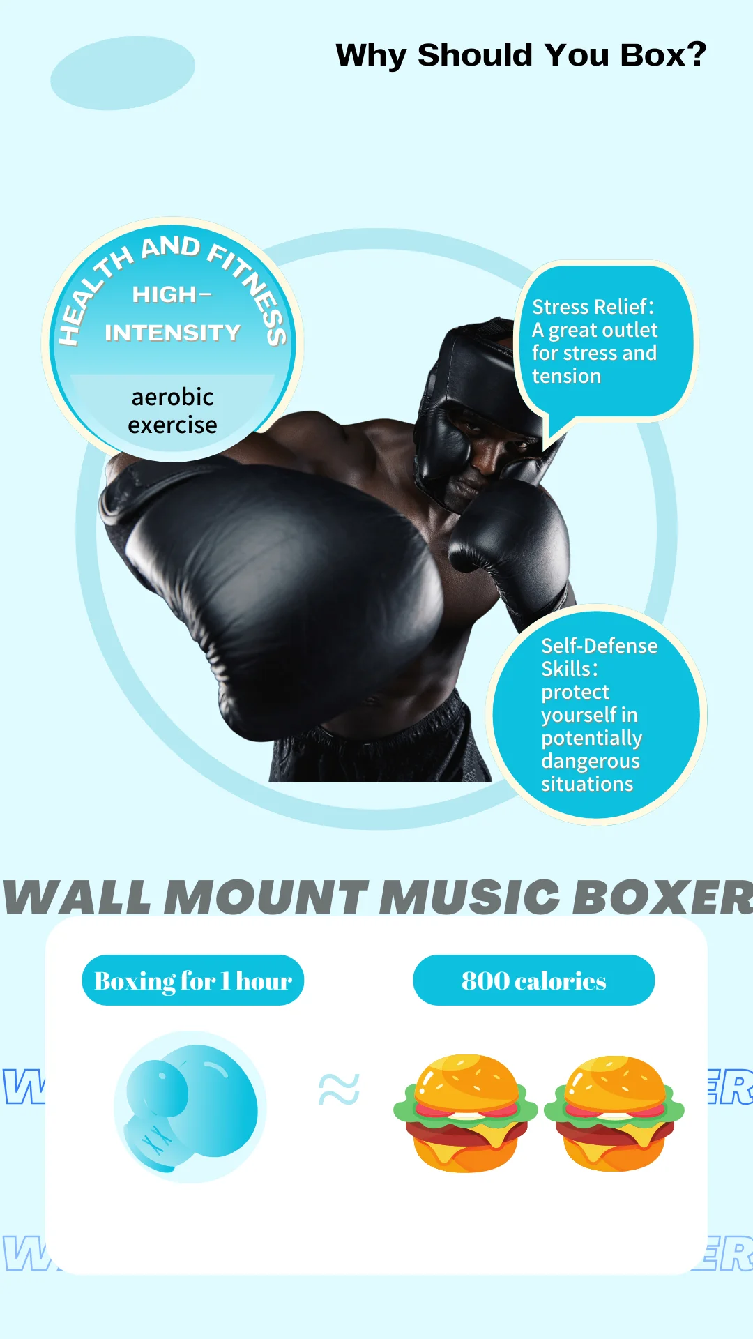 Wall Mount Boxing Music Machine